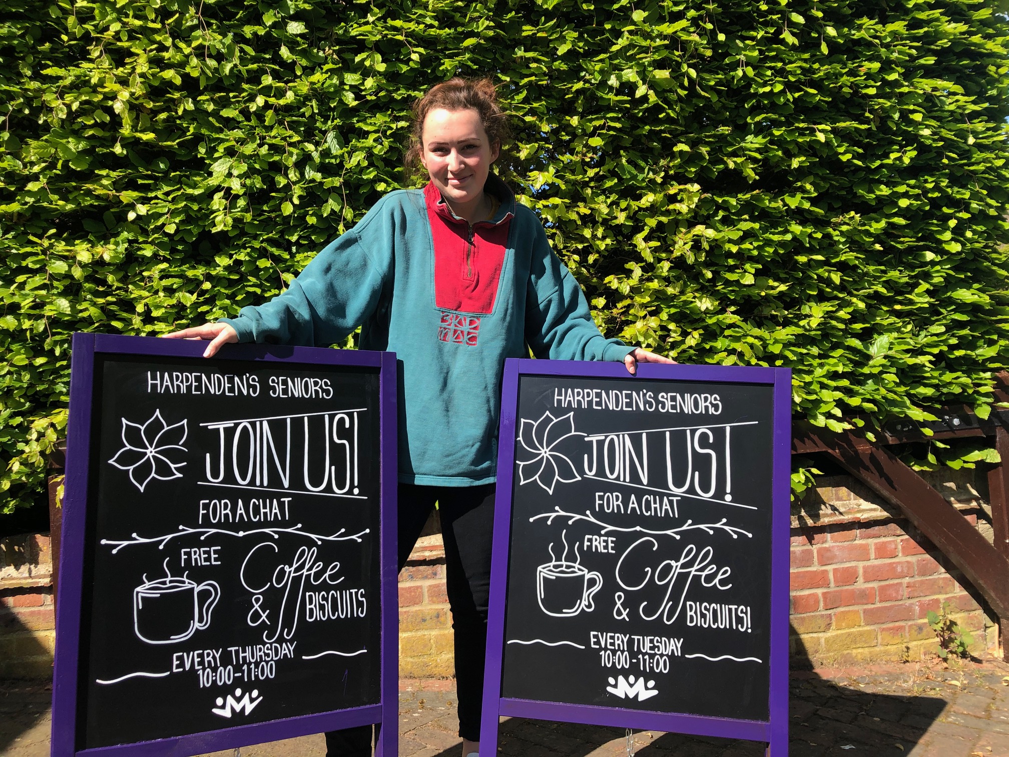 New Coffee Morning Signage for the Trust | The Harpenden Trust